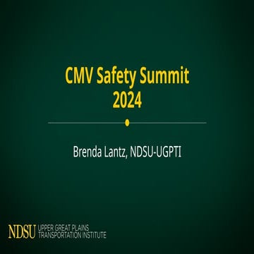 Summary of the 2024 Western CMV Safety Summit | PPTX