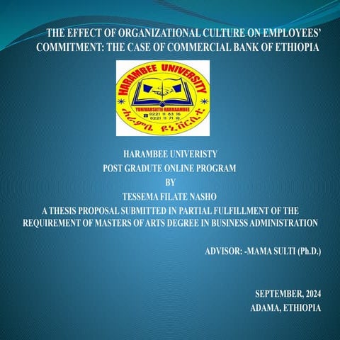 Effect of organizational culture on employees commitment | PPTX