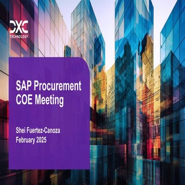 2025.02.20 - SAP Procurement COE Meeting.pptx