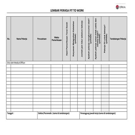 2025 - Form - Fatigue Check Sheet and implementation | PDF