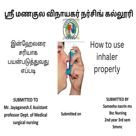 Health education on How to use the inhaler properly.pdf