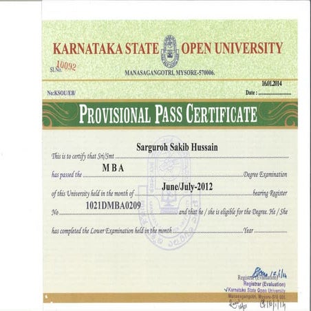 Provisional Pass Certifcate | PDF