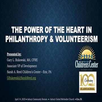 The Power of the Heart in Philanthropy & Volunteerism | PDF