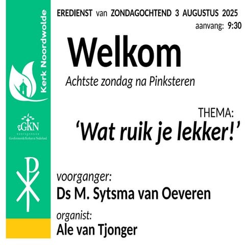 Wat ruik je lekker door ds Sijtsma van Oeveren | PPTX