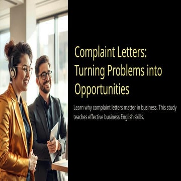 how to writing a COMPLAIN LETTER if you dont like something | PPTX