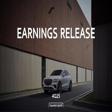 Hyundai Capital Services 4Q25 Earnings Release and Financial Overview | PDF