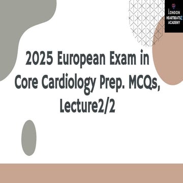 2025 European Core Cardiology Exam Prep: MCQs, Lectures & Certification ...