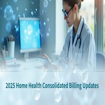 2025 Home Health Consolidated Billing Updates | PDF