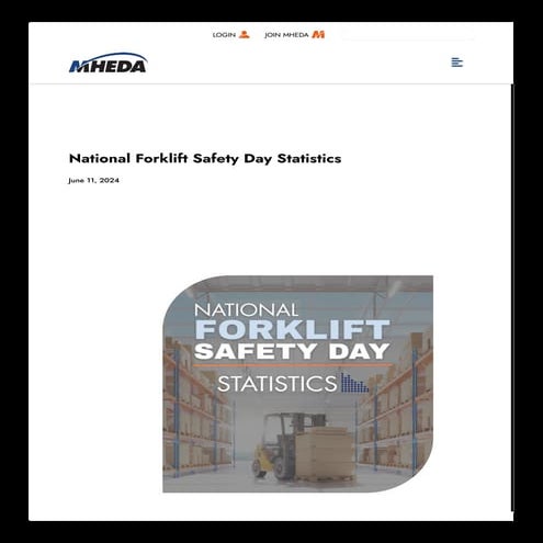2024 National Forklift Safety Day Statistics | PDF