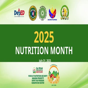 The 2025 Nutrition Month Talking Points. | PDF