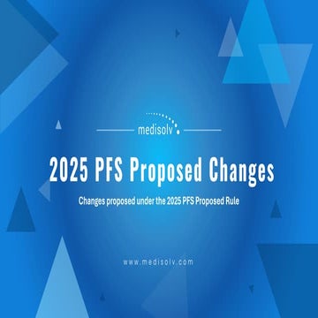 2025 QPP: Proposed Changes from the PFS Proposed Rule | PDF
