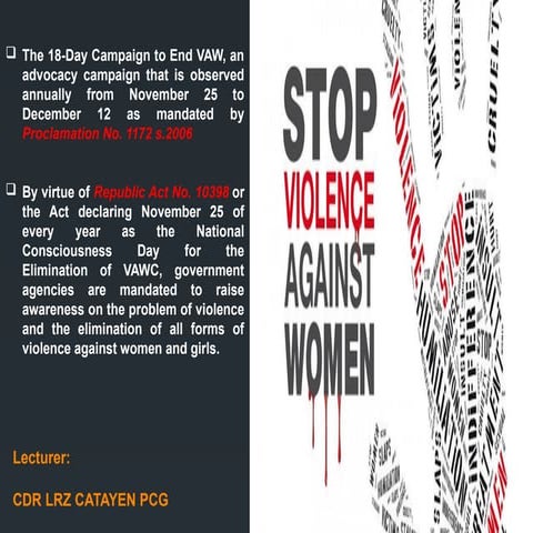 Republic Act 9262 or VAWC under the Philippines | PPT