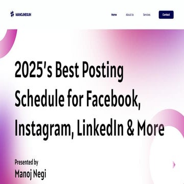2025’s Best Posting Schedule for Facebook, Instagram, LinkedIn & More.pdf