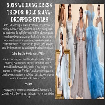 2025 Wedding Dress Trends: Bold & Jaw-Dropping Styles | PPTX