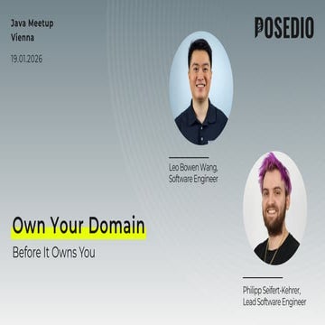 Own Your Domain Before It Owns You - Domain Driven Design for ...