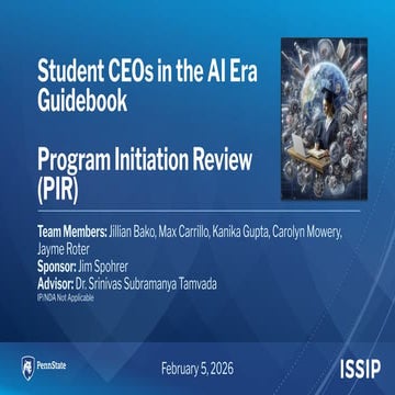 20260205 PSU_PIR Student_CEOs ISSIP_AICollab ProgramInitiationReview (1 ...