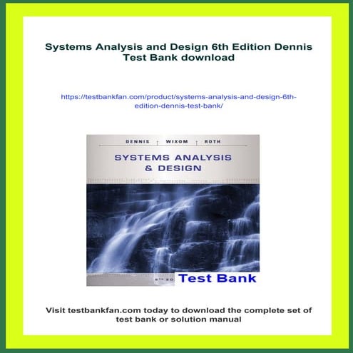 Systems Analysis And Design 6th Edition Dennis Test Bank Pdf