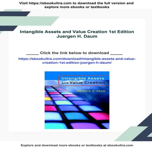 Intangible Assets and Value Creation 1st Edition Juergen H. Daum | PDF