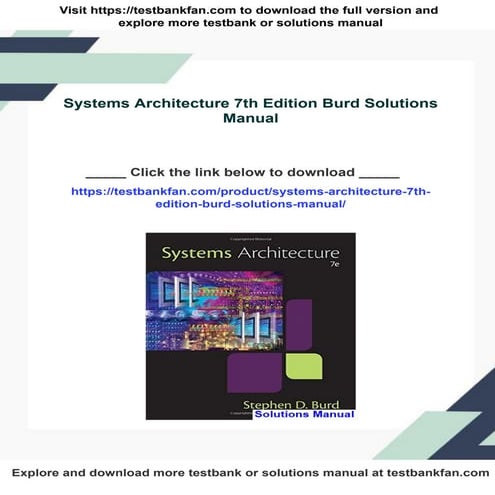 Systems Architecture 7th Edition Burd Solutions Manual | PDF