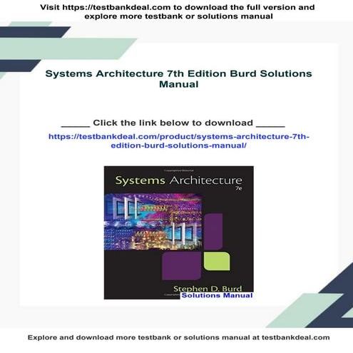 Systems Architecture 7th Edition Burd Solutions Manual | PDF