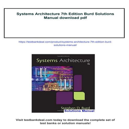 Systems Architecture 7th Edition Burd Solutions Manual | PDF