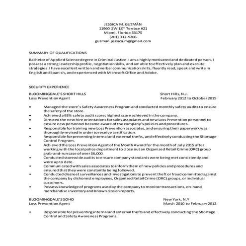 Jessica Guzman Résumé | DOCX