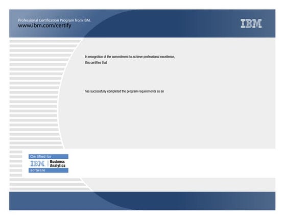 IBM Certification Cognos 10 BI Reports | PPT