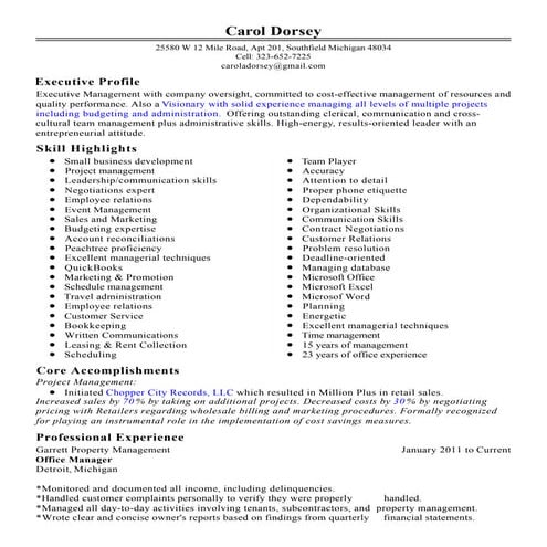 Carol Dorsey Resume (7) (1) | DOCX | Sales | Business