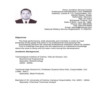 Resume Omar Sernas | PDF