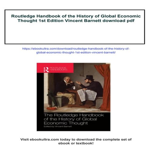 Routledge Handbook of the History of Global Economic Thought 1st ...