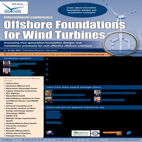 Offshore Foundations for Wind Turbines | PDF
