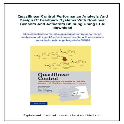 Quasilinear Control Performance Analysis And Design Of Feedback Systems With Nonlinear Sensors ...