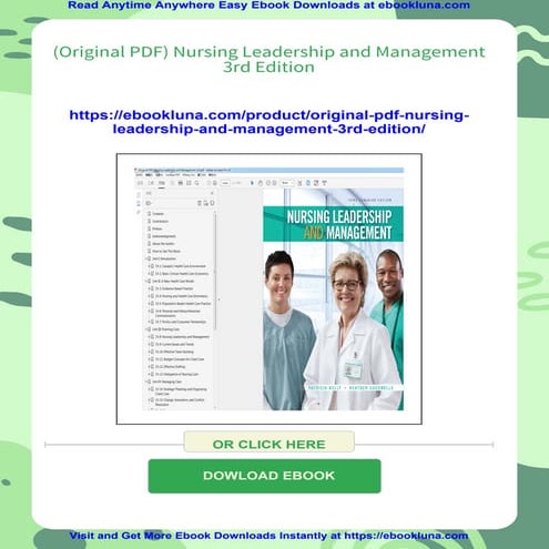 (Original PDF) Nursing Leadership and Management 3rd Edition | PDF