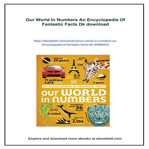 Our World In Numbers An Encyclopedia Of Fantastic Facts Dk | PDF