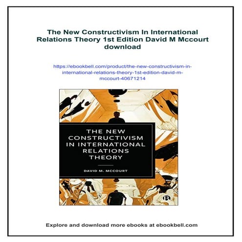The New Constructivism In International Relations Theory 1st Edition ...