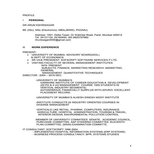 SHORT_PROFILE_APRIL2016 | PDF