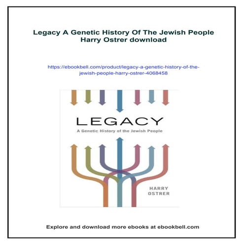Legacy A Genetic History Of The Jewish People Harry Ostrer | PDF