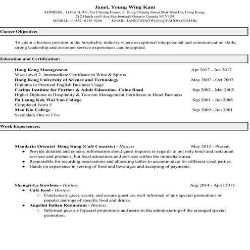 Janet Resume | PDF