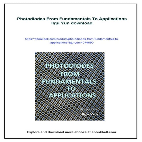 Photodiodes From Fundamentals To Applications Ilgu Yun | PDF