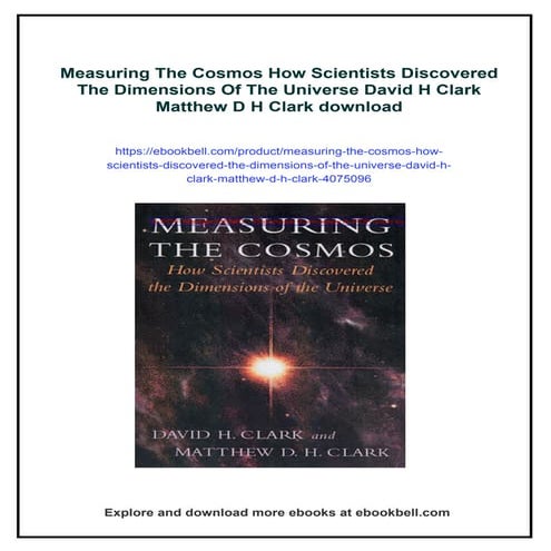 Measuring The Cosmos How Scientists Discovered The Dimensions Of The ...