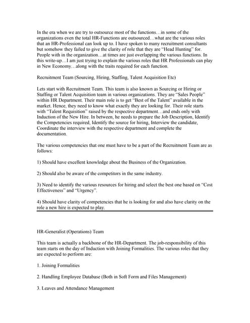 Hr generalist kpi | PPT