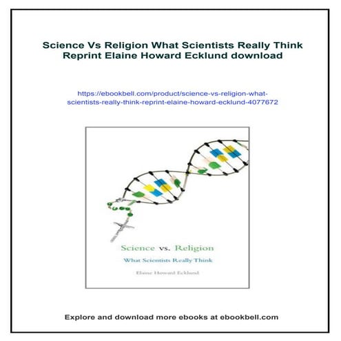 Science Vs Religion What Scientists Really Think Reprint Elaine Howard ...