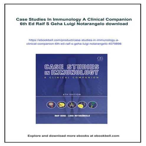 Case Studies In Immunology A Clinical Companion 6th Ed Raif S Geha ...