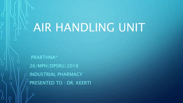 Architecture - Centralized Air Conditioning System | PPTX