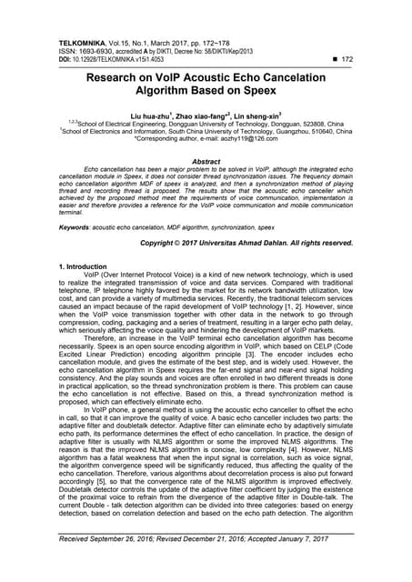 Acoustic Echo Cancellation Using Nlms Adaptive Algorithm Ranbeer Ppt 1872