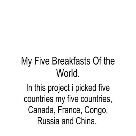 Breakfast Around The World | PPT