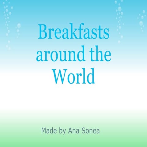 Breakfasts around the World | PPT