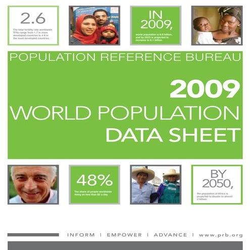 World Population Data Sheet | PDF
