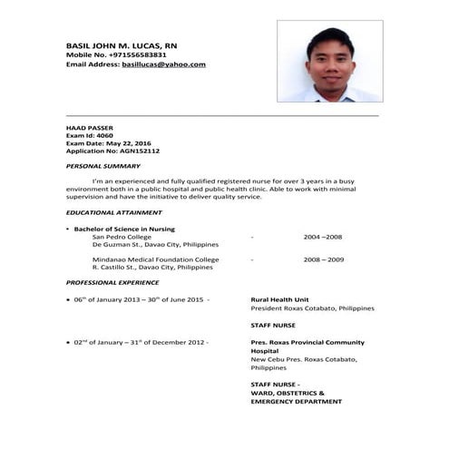 Basil CV updated with Haad | DOC