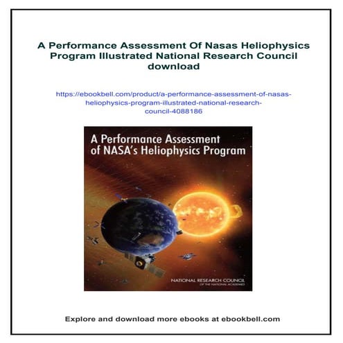 A Performance Assessment Of Nasas Heliophysics Program Illustrated National Research Council | PDF